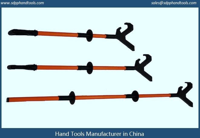 Push pull pole with V rubber nylon, push safety stick with D grip, 42 ...