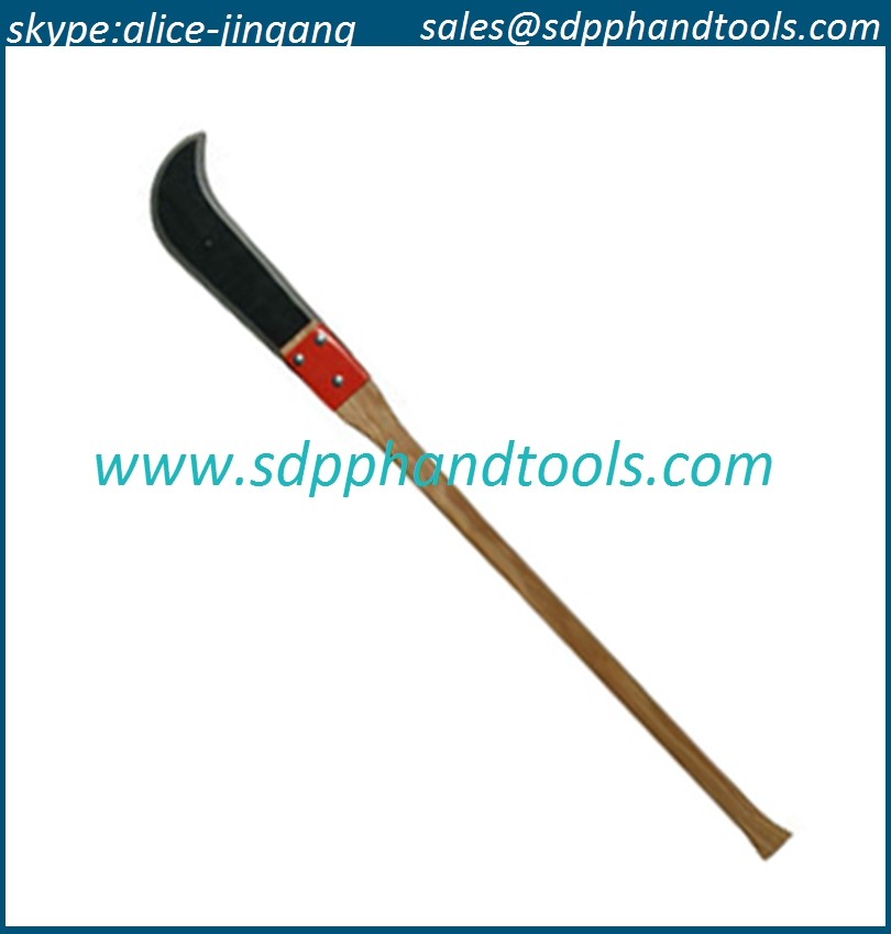 12" bush hook with 36" straight wood handle, ditch bank blade factory ...