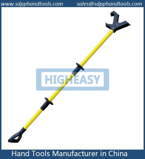 72 inch push pole with black D grip yellow fiber handle, heavy nylon ...
