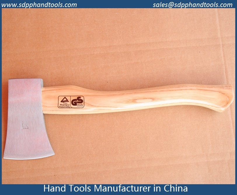 felling axes hatchet with wooden handle, high carbon steel forged axes ...