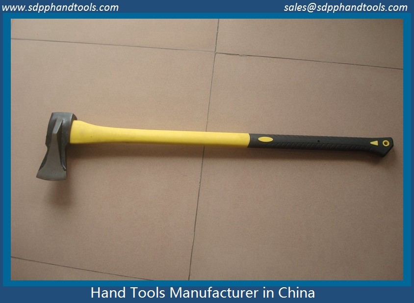 long fiber glass handle splitting axe with wedge axes head, wood ...