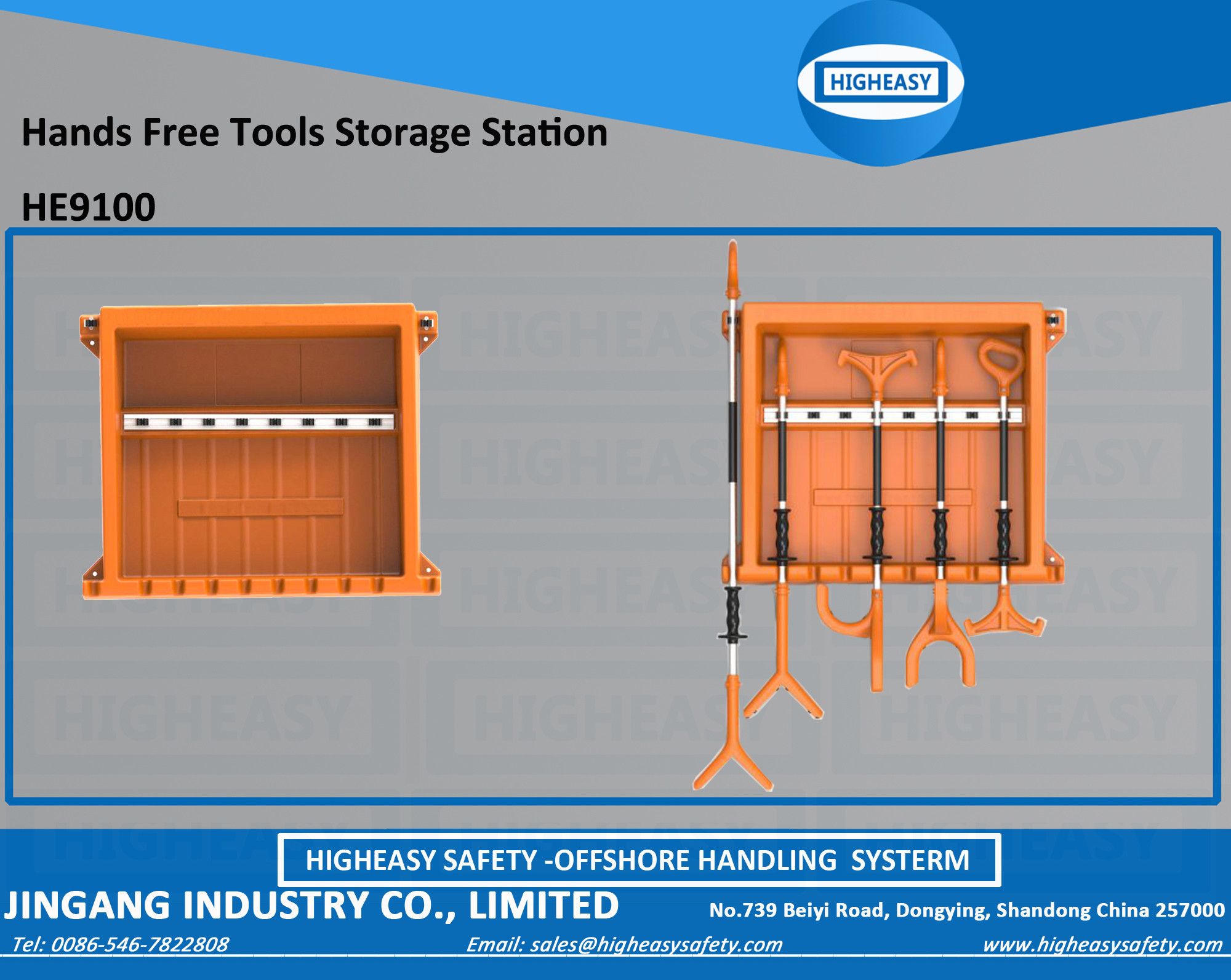 Marine handling tools storage, offshore hands free tools cabinet storage