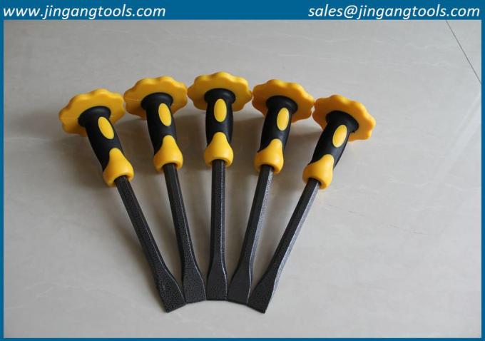 cold plated stone chisel with two-tone rubber grip Stone chisel with ...