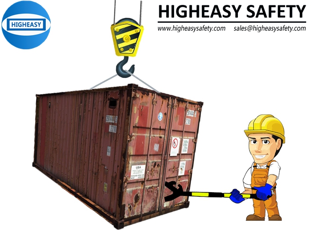 push pull sticks to safely push cargo away or pull netting, ropes cables