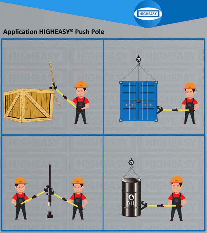 safety push pull stick with stiffy tooling head D handle or straight ...
